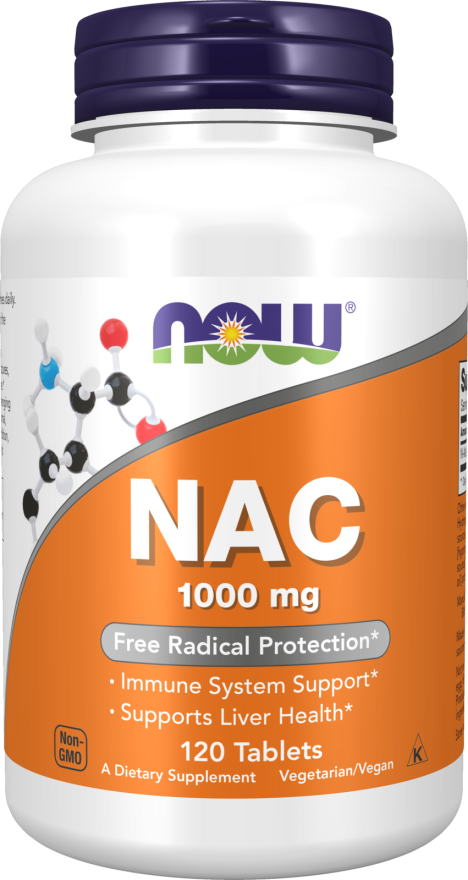 Now Foods N-acetyl cysteine (NAC) 1000 mg 60/120 Tablets – West Supply